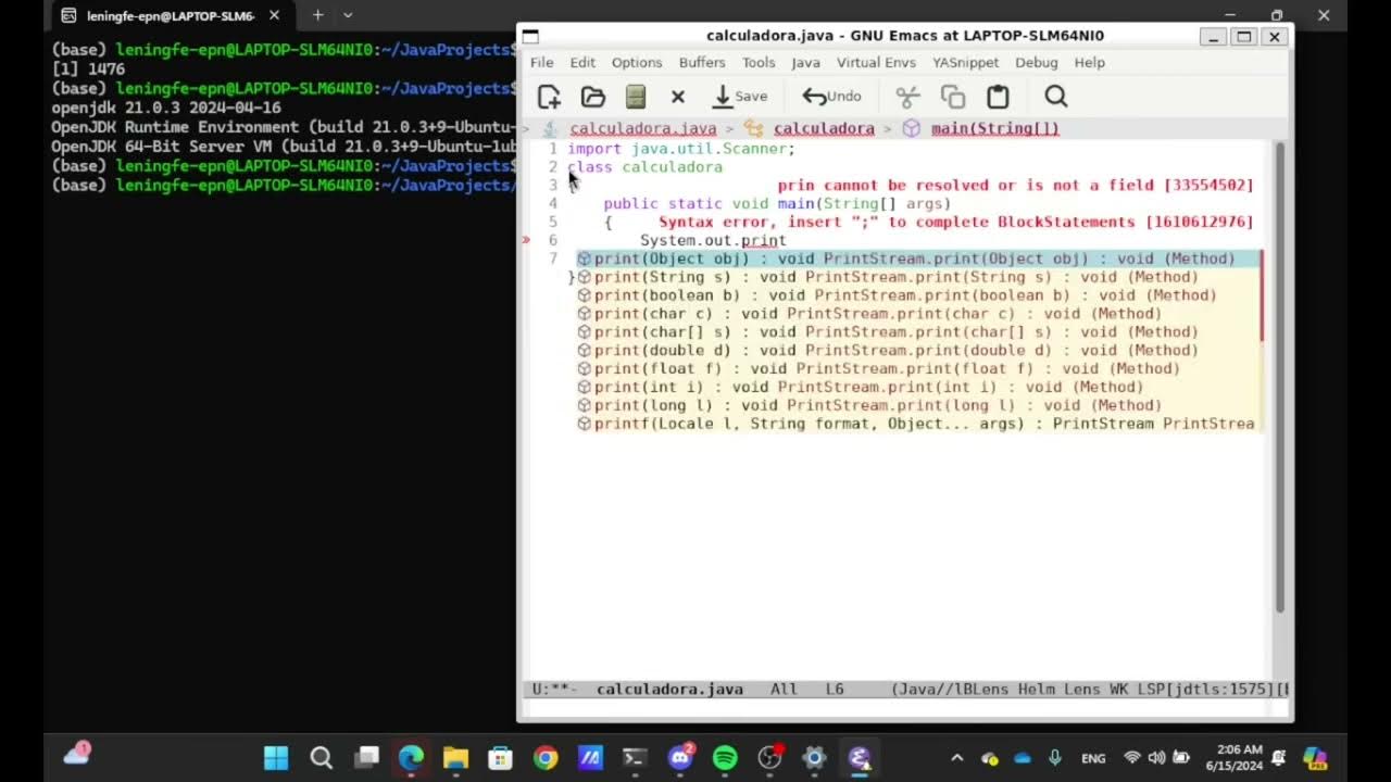 Programa de Java en Emacs - YouTube