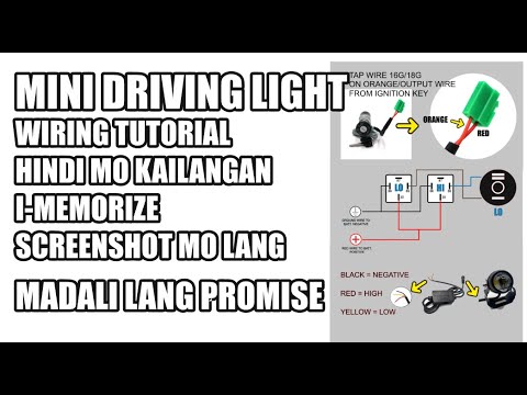 PAANO MAG WIRING NG MINI DRIVING LIGHT I TUTORIAL I DIAGRAM - YouTube