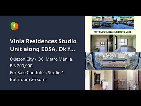 Vinia Residences Studio Unit along EDSA, Ok for AirBnb, Across Trinoma ...