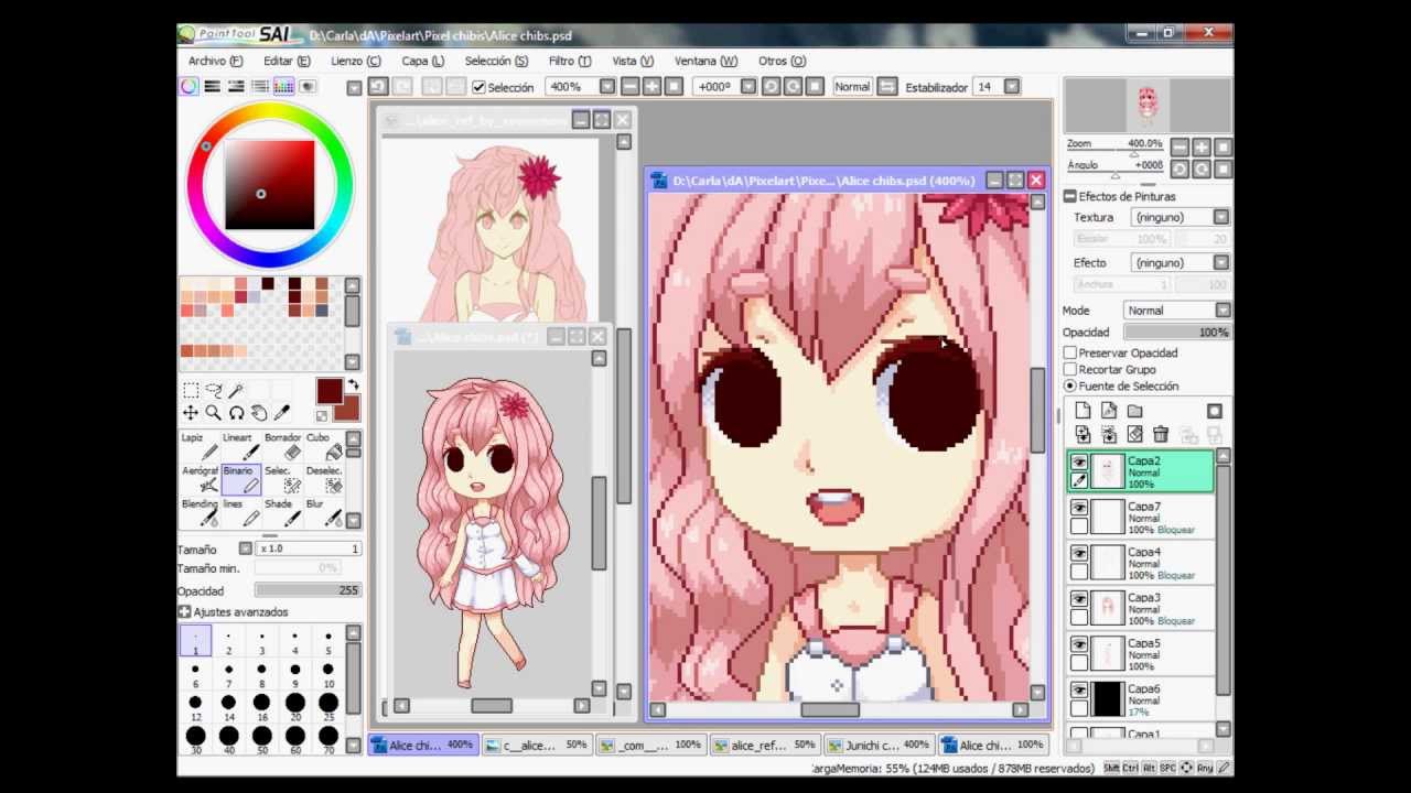 Pixel chibi Speedpaint 002 - YouTube