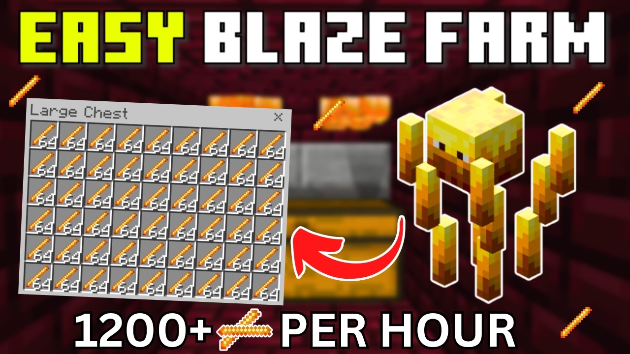 Easiest Blaze XP Farm Minecraft Bedrock 1.21 - YouTube
