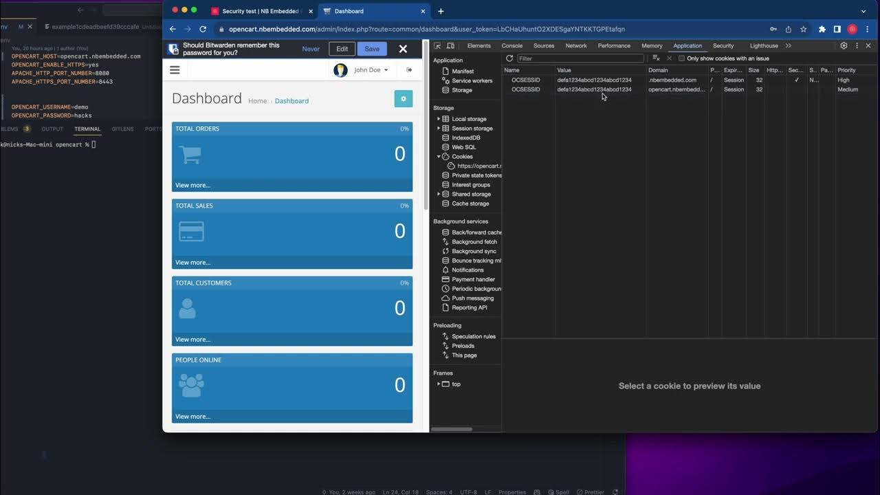 OpenCart - Set OCSESSID cookie via JavaScript - Session Fixation attack ...