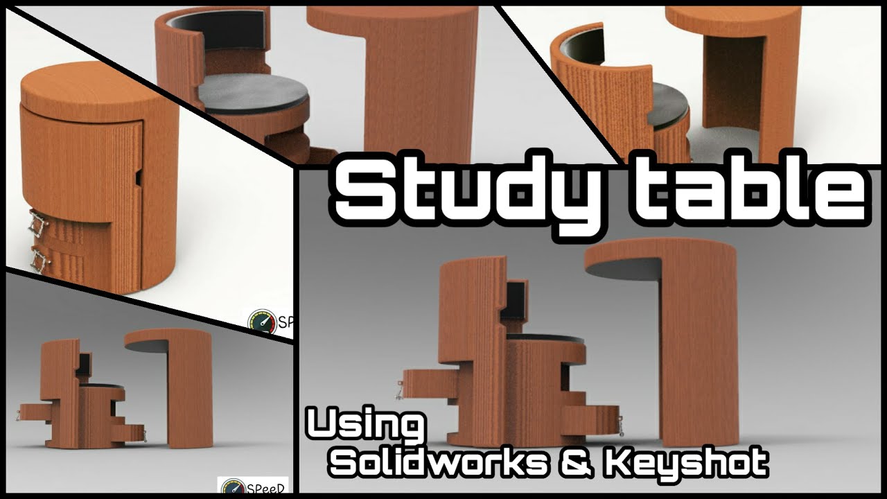 Making of STUDY TABLE - solidworks modeling and keyshot rendering ...