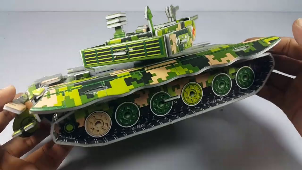 3d puzzle abrams main battle tank - YouTube