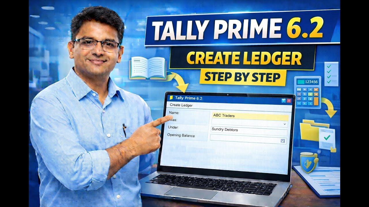 How to Create New Ledger in Tally Prime 6.2 | Step by Step Hindi - YouTube