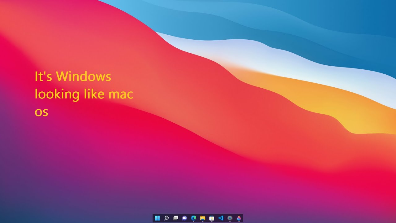 Windows 11 looks like mac - mojoper
