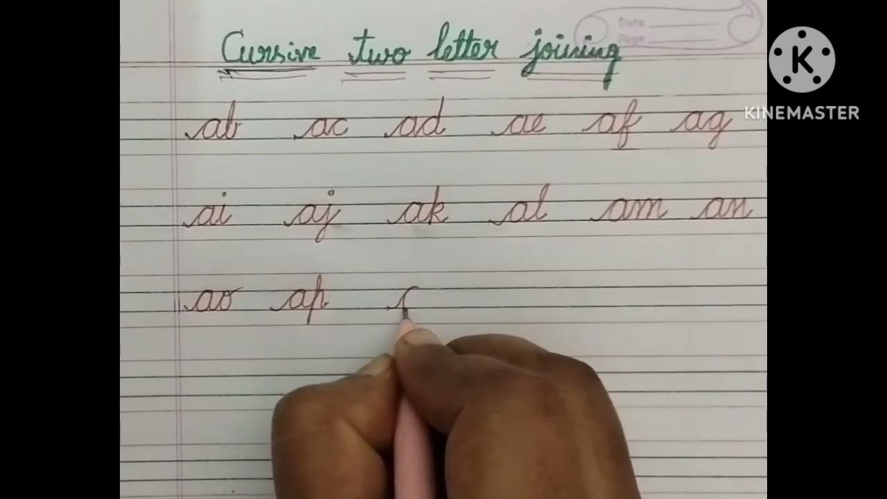 How to write English cursive writing/ Join Letter Connection a- z ...