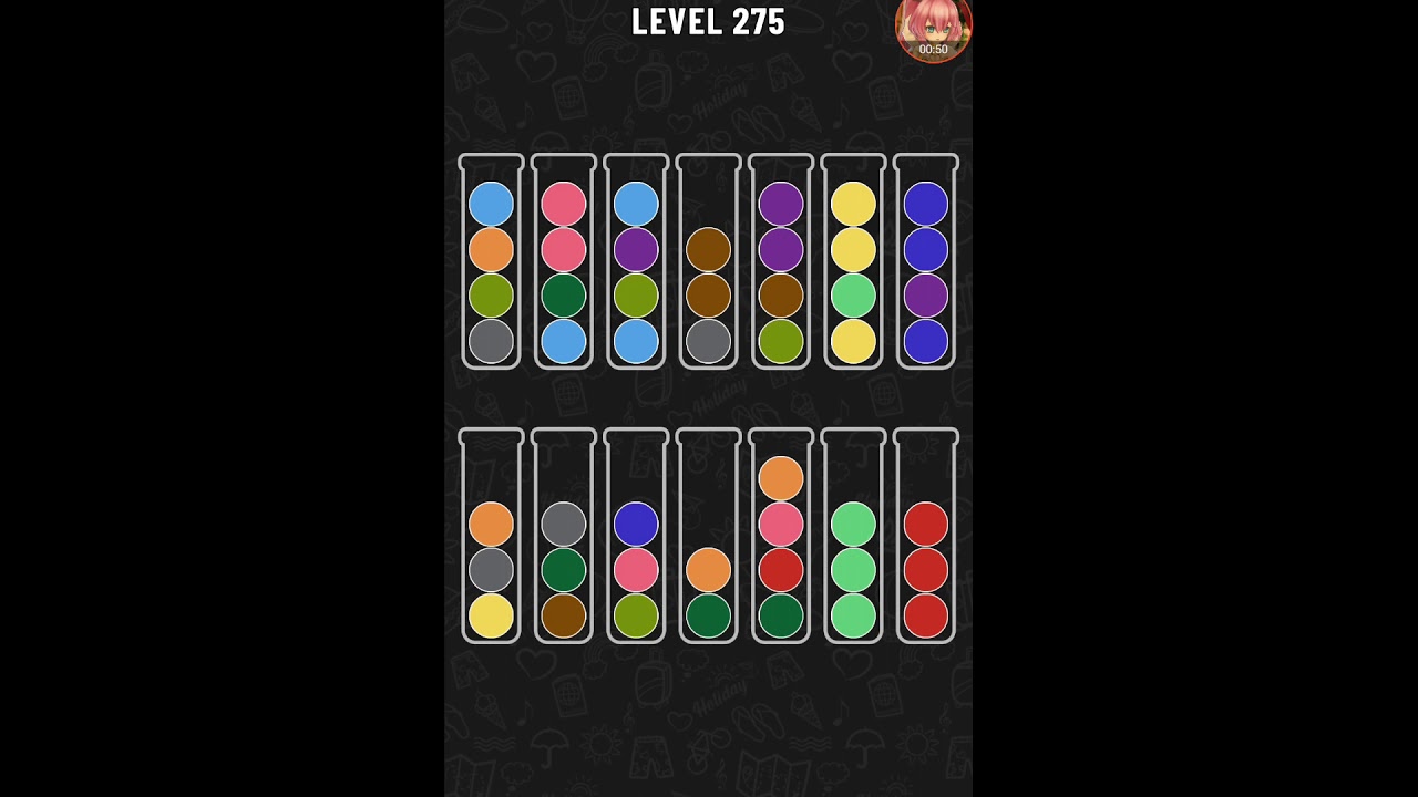 Ball sort Puzzle level 275 - YouTube