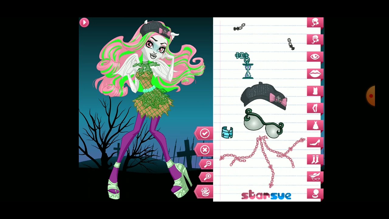 Monster High Haunted Rochelle Goyle Dress Up - YouTube