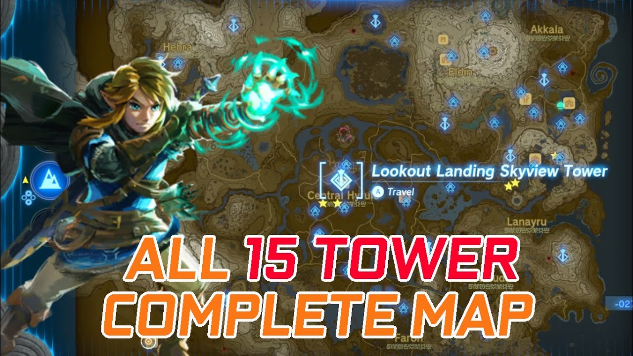 All 15 Skyview Tower Location and How to Unlock in Tears of the Kingdom ...