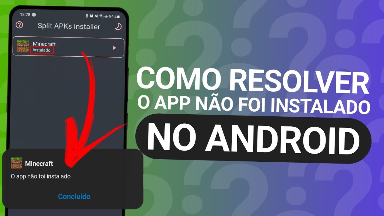 COMO RESOLVER O PROBLEMA O APP NÃO FOI INSTALADO - YouTube