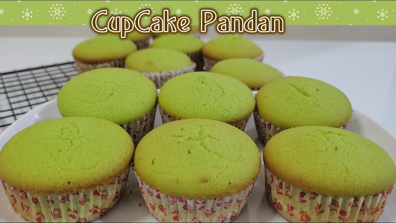 Resipi Kek Cawan Pandan Gebu//Fluffy Pandan Cupcake - YouTube