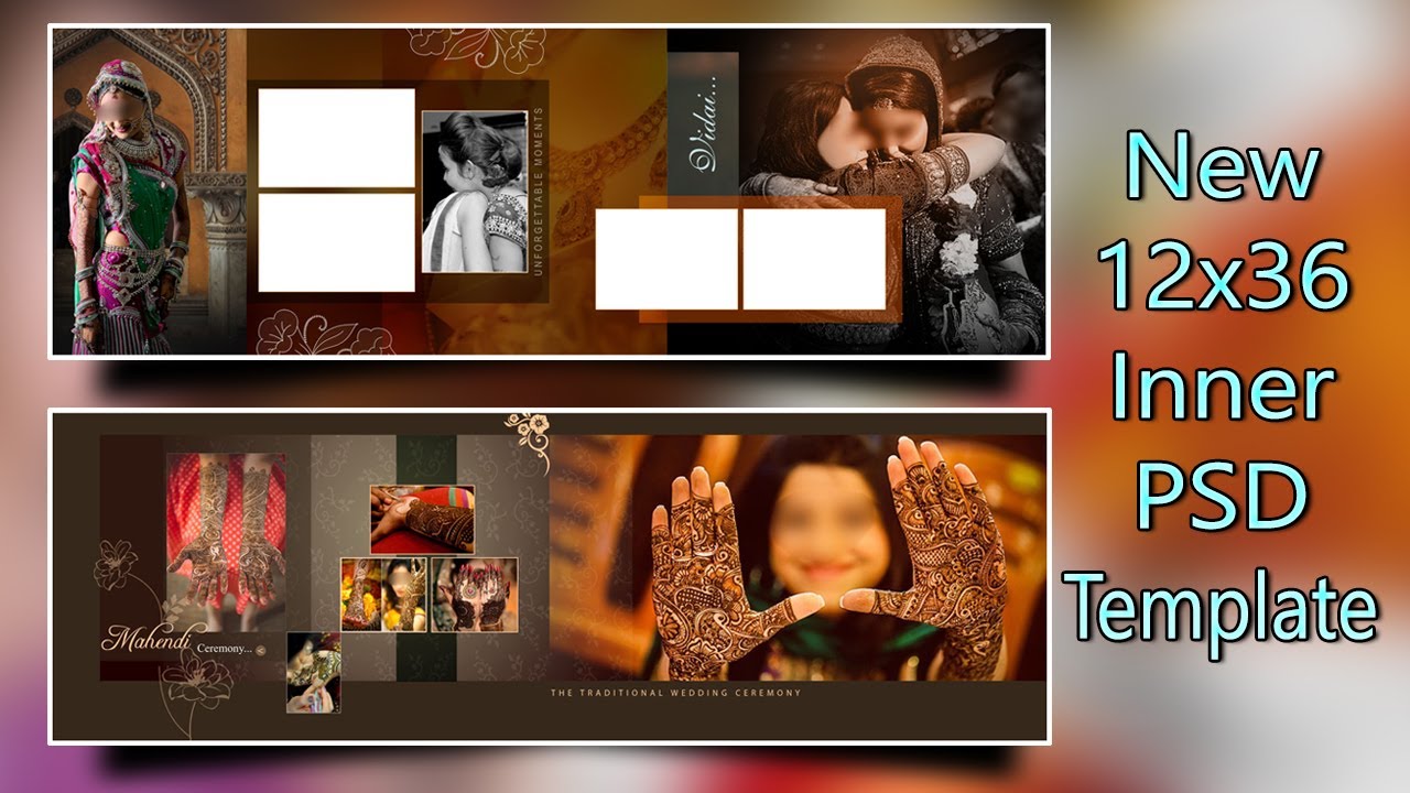 12x36 wedding psd templates - YouTube