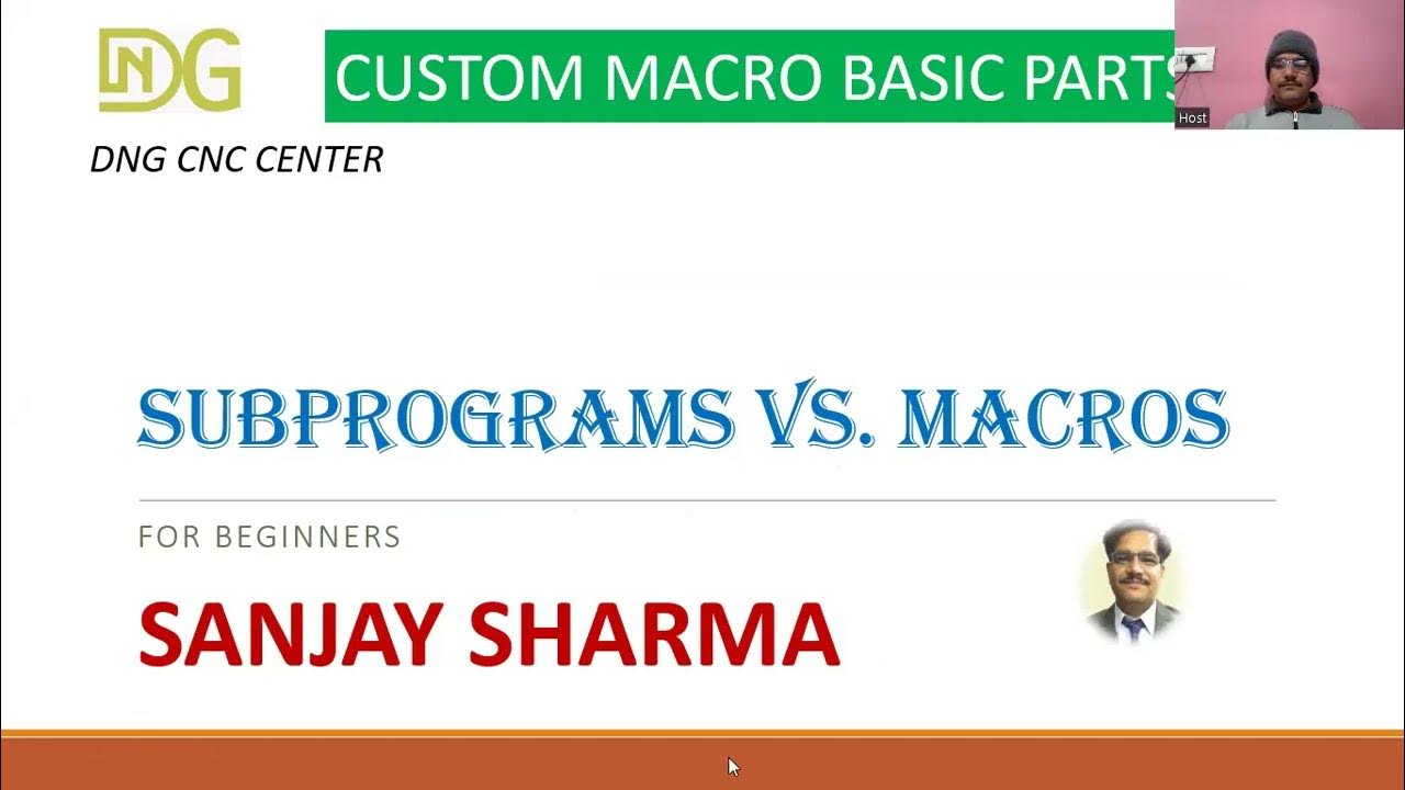 Part #14 Sub Program Vs Fanuc Custom Macros In program II DNG CNC CENTER - YouTube