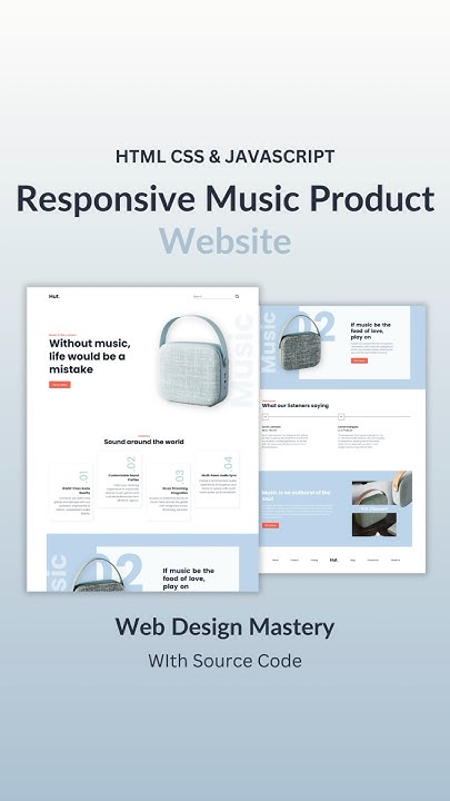 Responsive Product Landing Page Using Html Css And Javascript Design Webdevelop