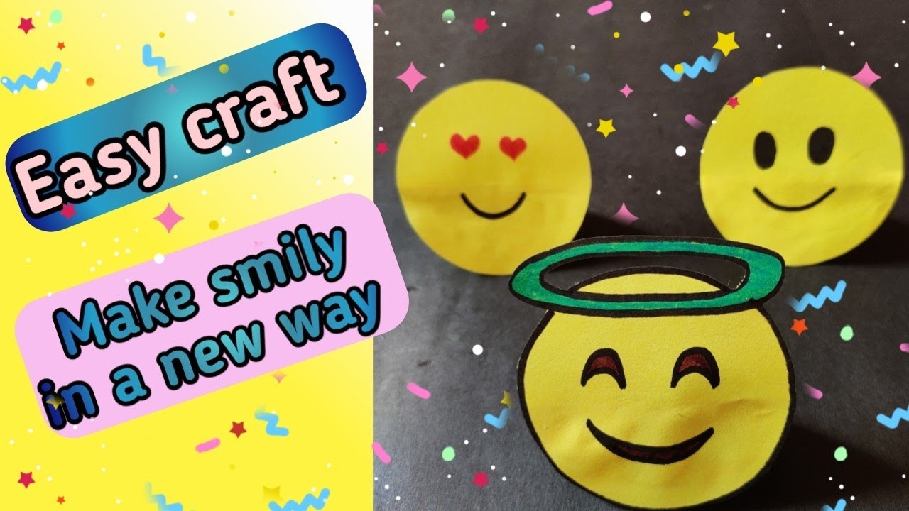 Easy craft make ||smily craft ||😇😇😇simple and easy craft - YouTube