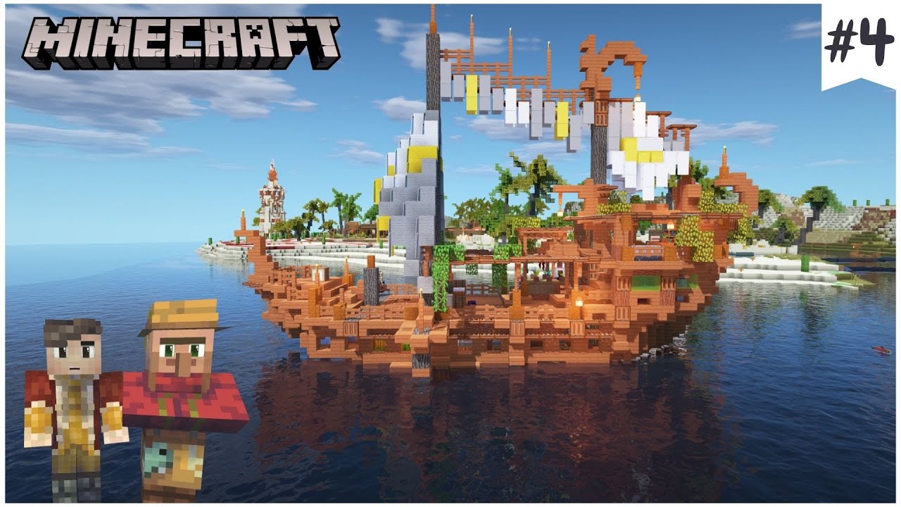 MINECRAFT Egyptian Trading Ship Build - YouTube