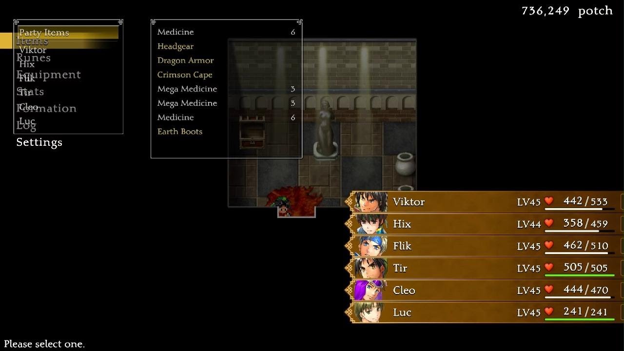 幻想水浒传 I&II HD Remaster(HARD MODE)-Neclord castle - YouTube