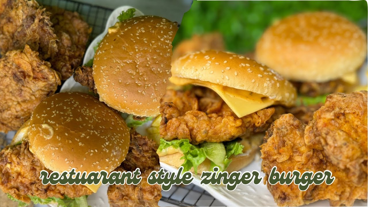 Chicken Zinger burger Recipe ||Step by Step Zinger Burger Recipe ...