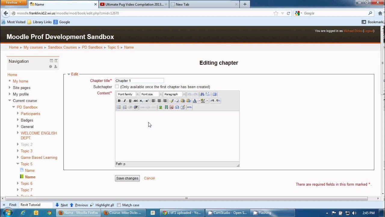 Creating a book in Moodle - YouTube