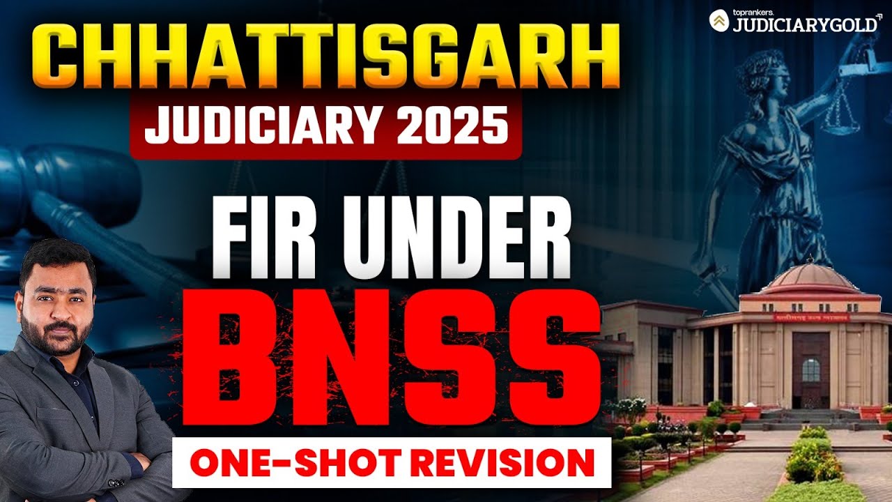 FIR under Bhartiya Nagarik Suraksha Sanhita | Chhattisgarh Judiciary 2025 Exam Preparation - YouTube