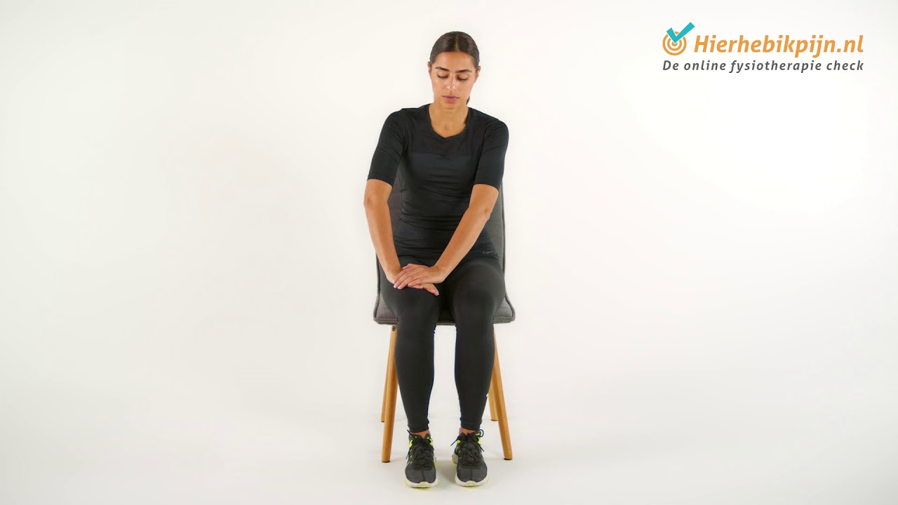Isometrische heupflexie - Heup buigen tegen weerstand - YouTube