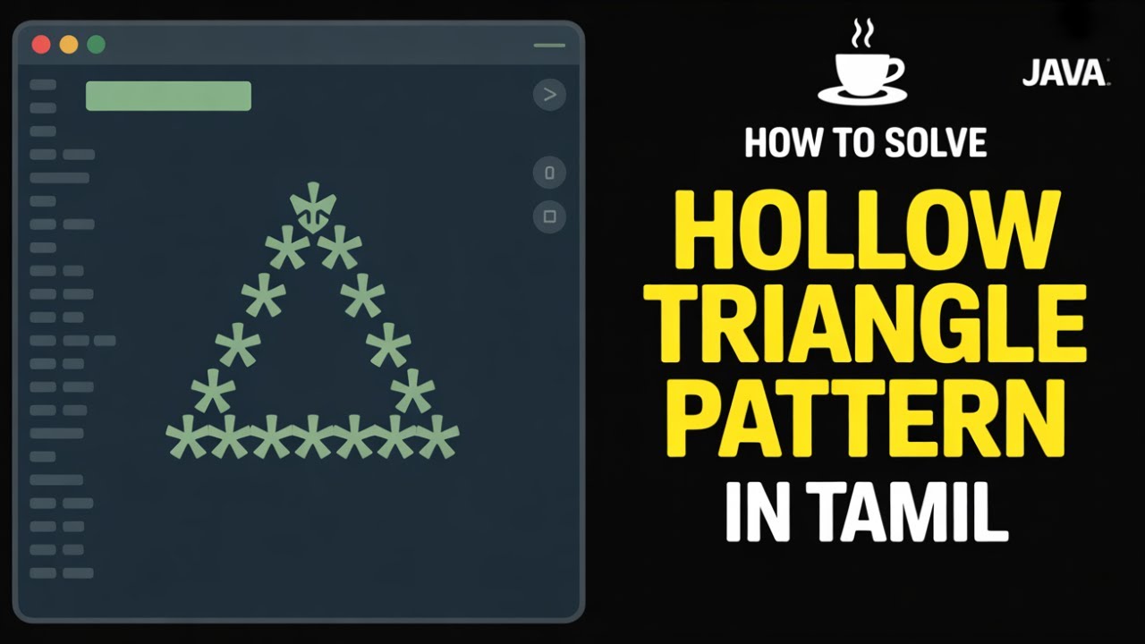 How To Solve Hollow Triangle Pattern In Java Pattern Program In Java 4344