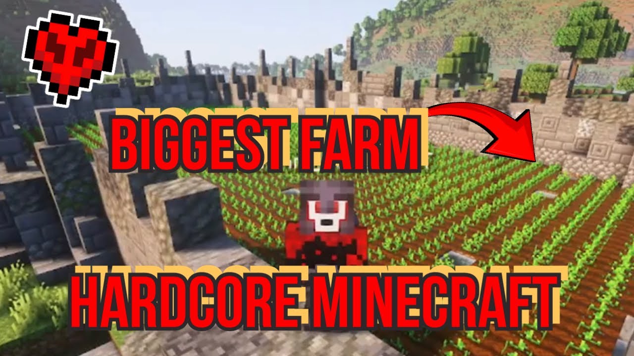 I built a MASSIVE FARM in Hardcore Minecraft - YouTube