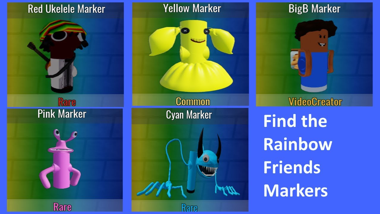 Roblox | Find the Rainbow Friends Markers | Red Ukelele Marker | Yellow ...