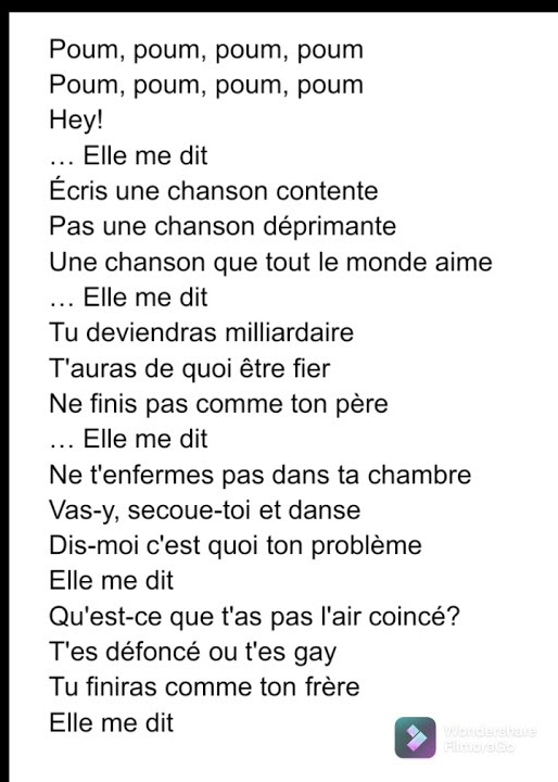 elle me dit paroles_chanson - YouTube