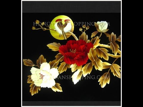 chinese flok crafts- straw painting - YouTube
