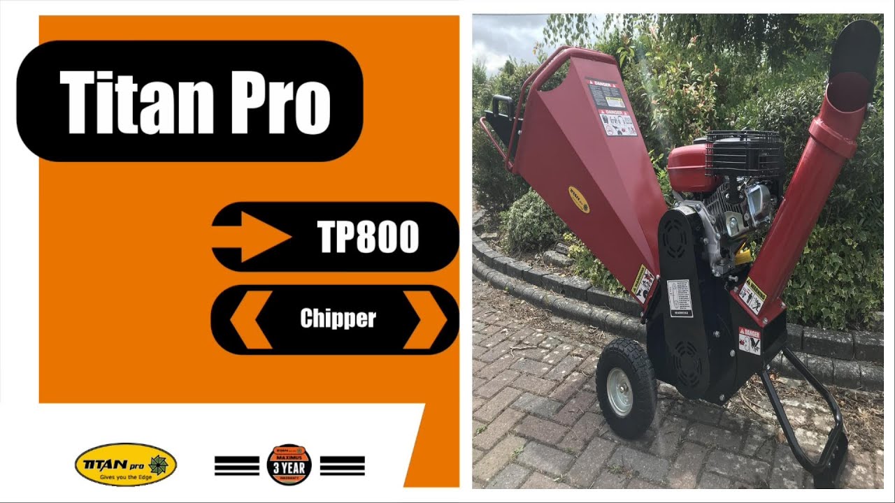 Titan Pro TP800 Chipper Shredder Pre-Release Product Video - YouTube