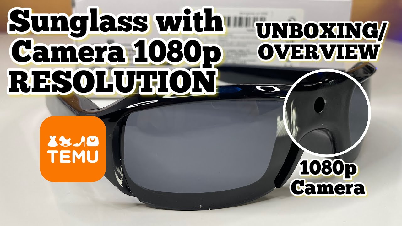 1080p Resolution Sunglass with Built in camera/ UNBOXING & TEST/TEMU ...