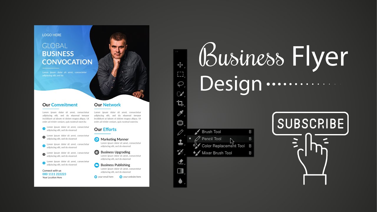 How to design business corporate flyer by using pencil tool. #business ...