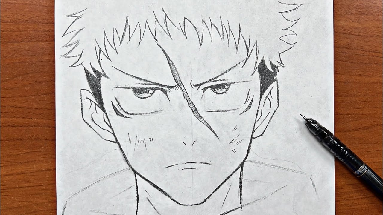 How to draw itadori yuji step-by-step | Anime drawing - YouTube