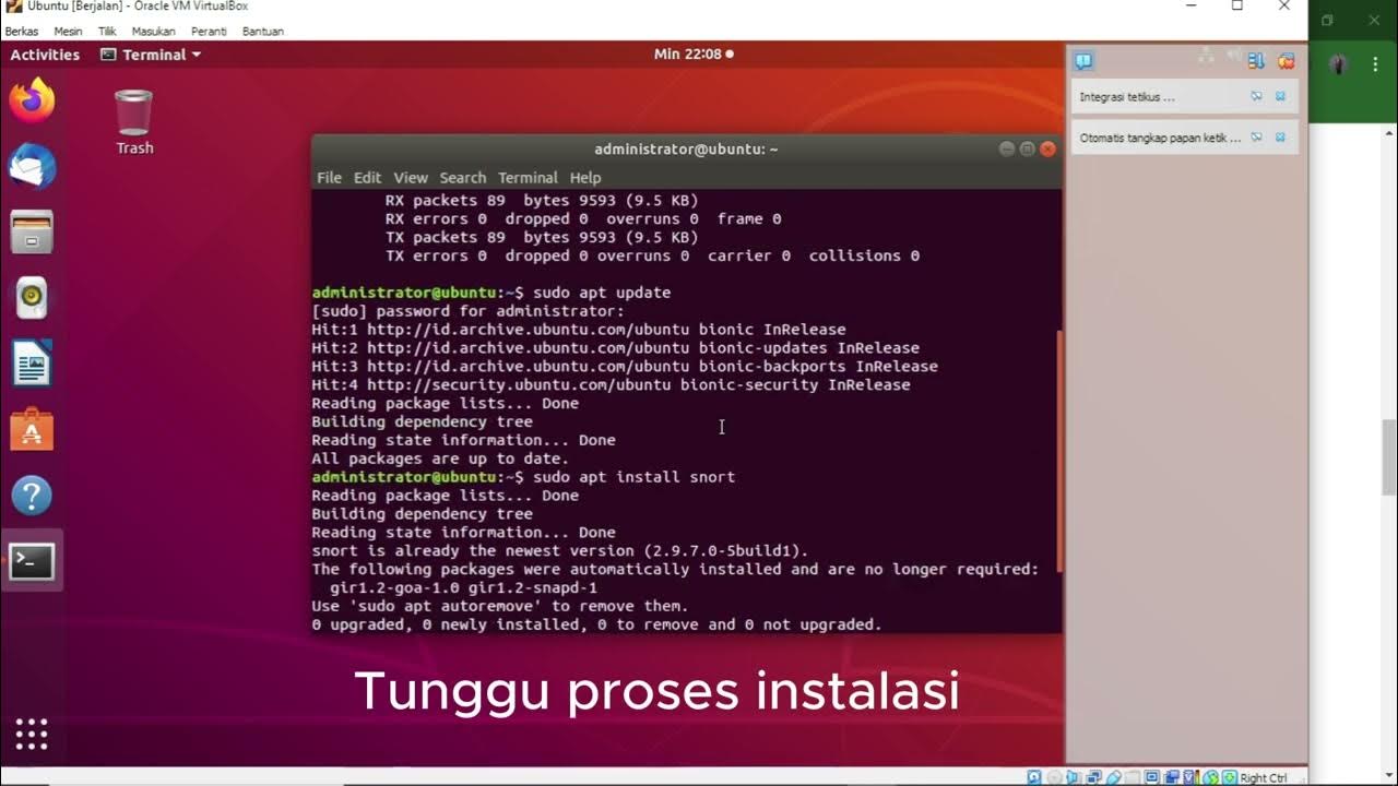 Tutorial install snort pada Ubuntu mode CLI (Part1) - YouTube