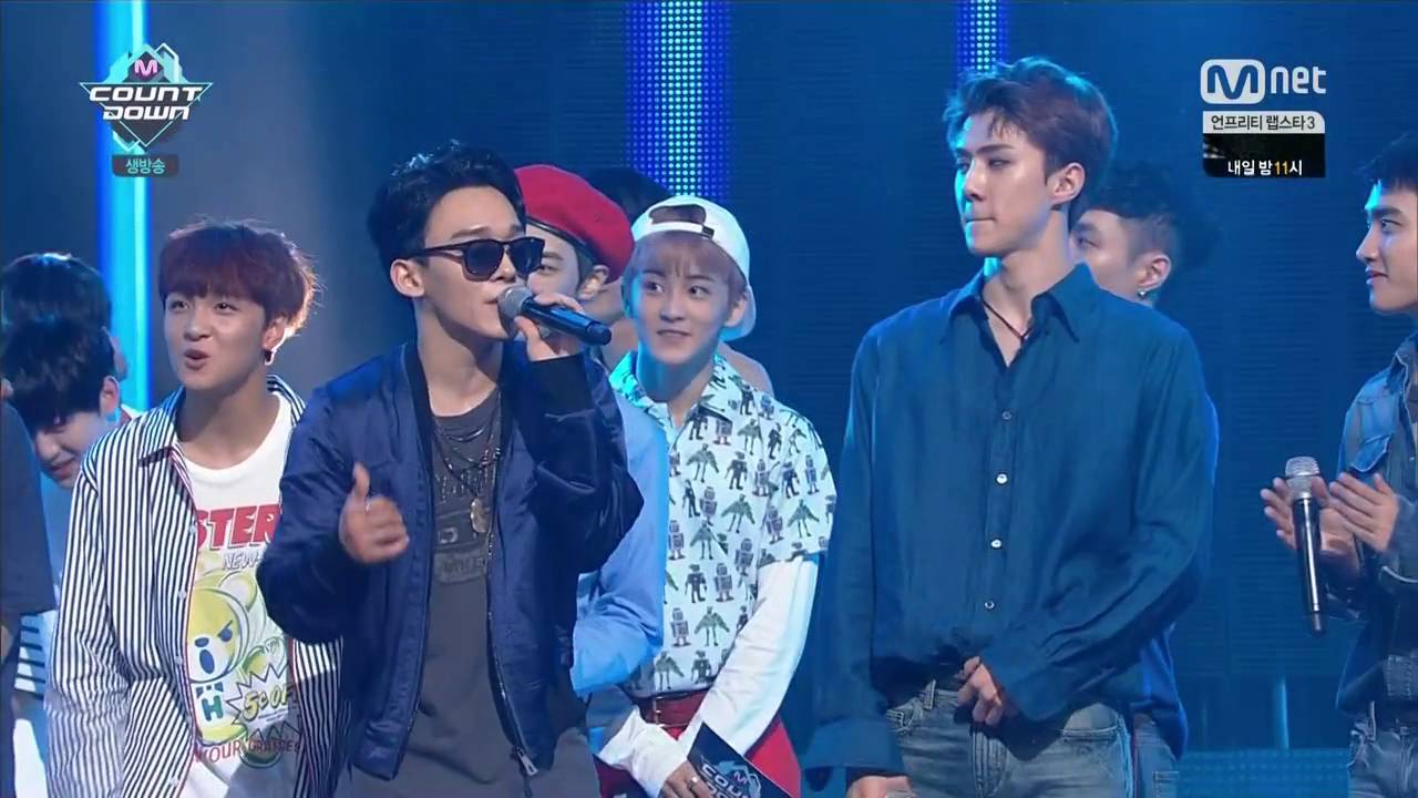 160825 Mnet M! Countdown EXO - No 1 Encore - YouTube