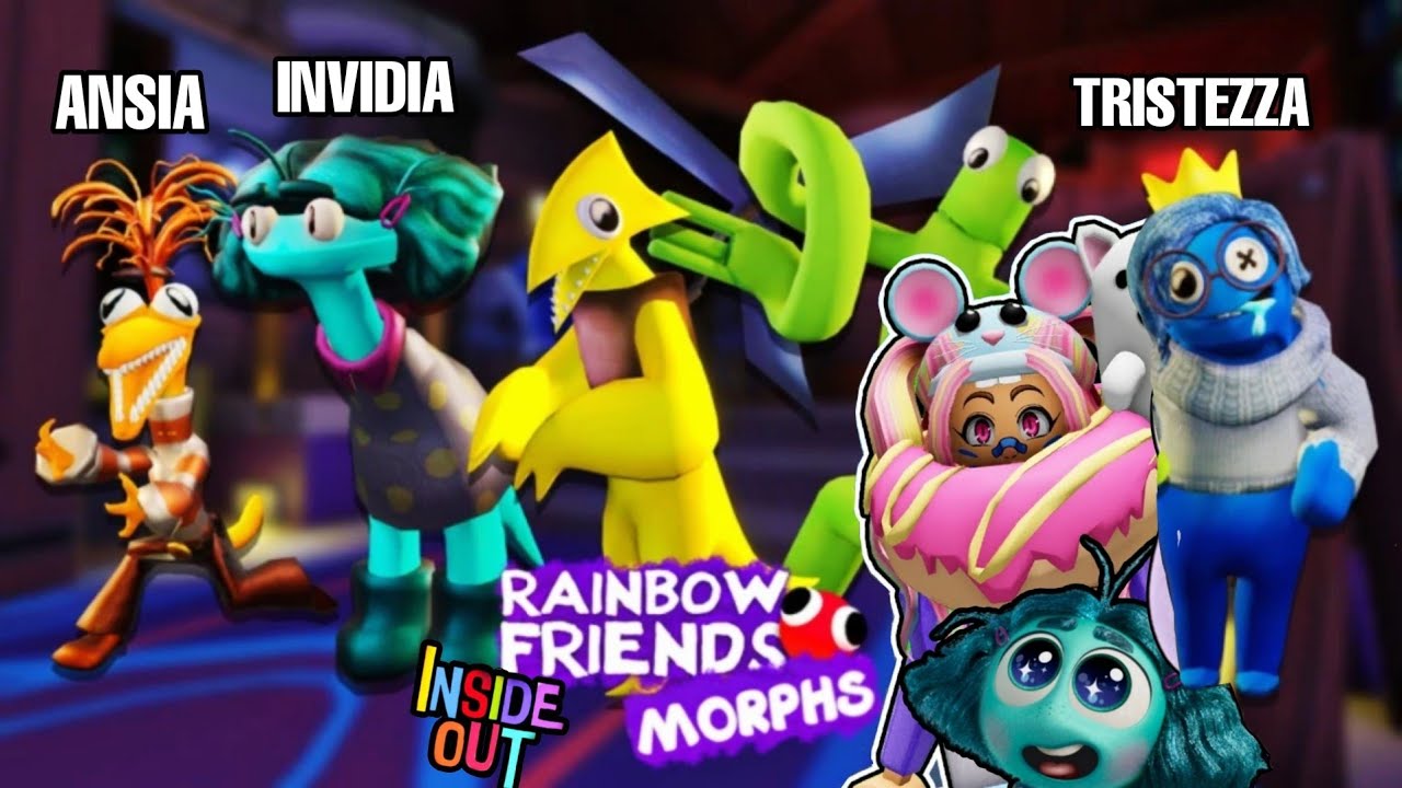 INSIDE OUT DIVENTA RAINBOW FRIENDS le EMOZIONI si TRASFORMANO nei ...