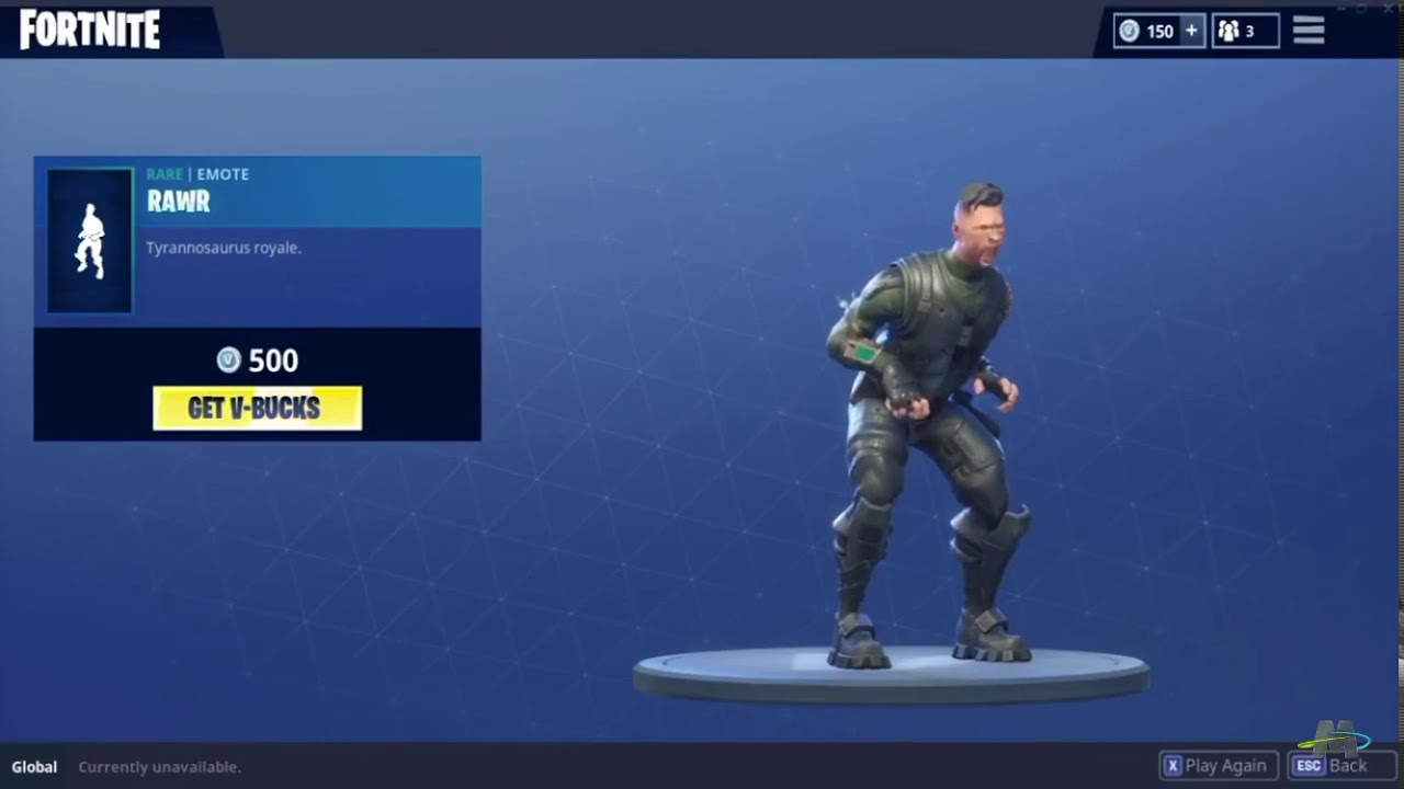 Fortnite Battle Royale - NEW Rawr Emote! Fortnite Item Shop 6-21-18 ...