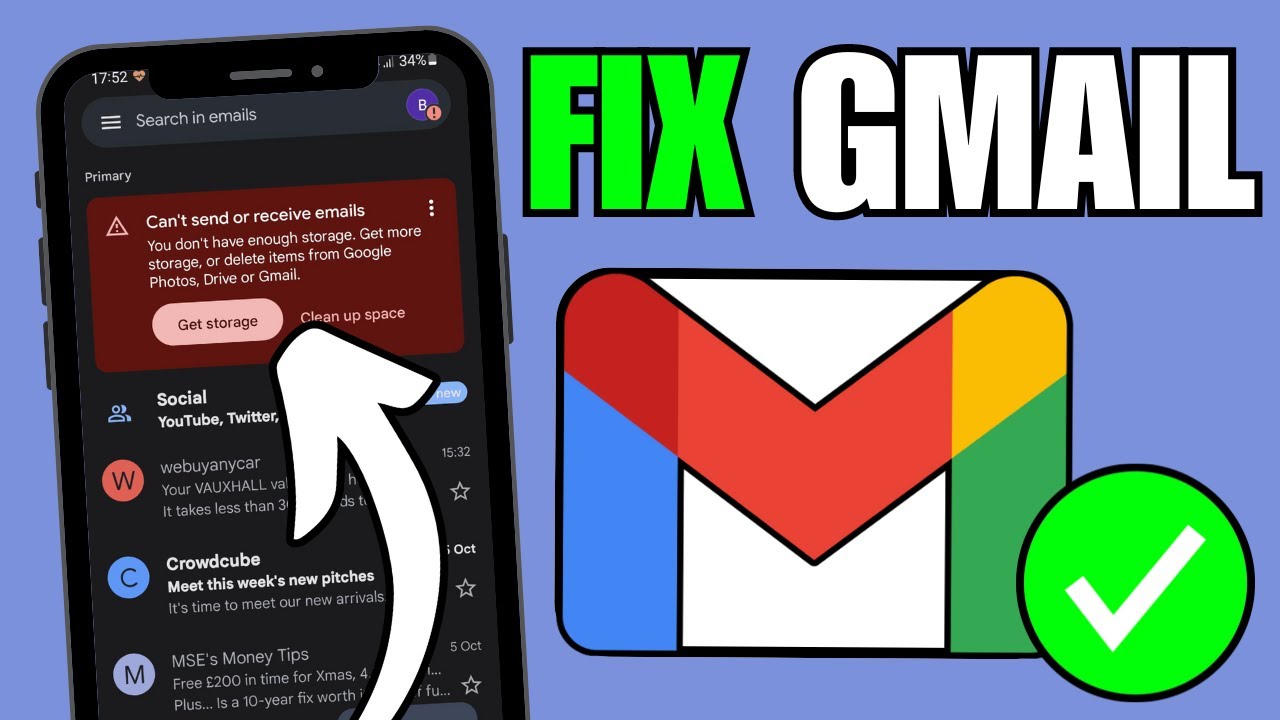 How To Fix Gmail Storage Full & Not Receiving Emails (iPhone) - YouTube