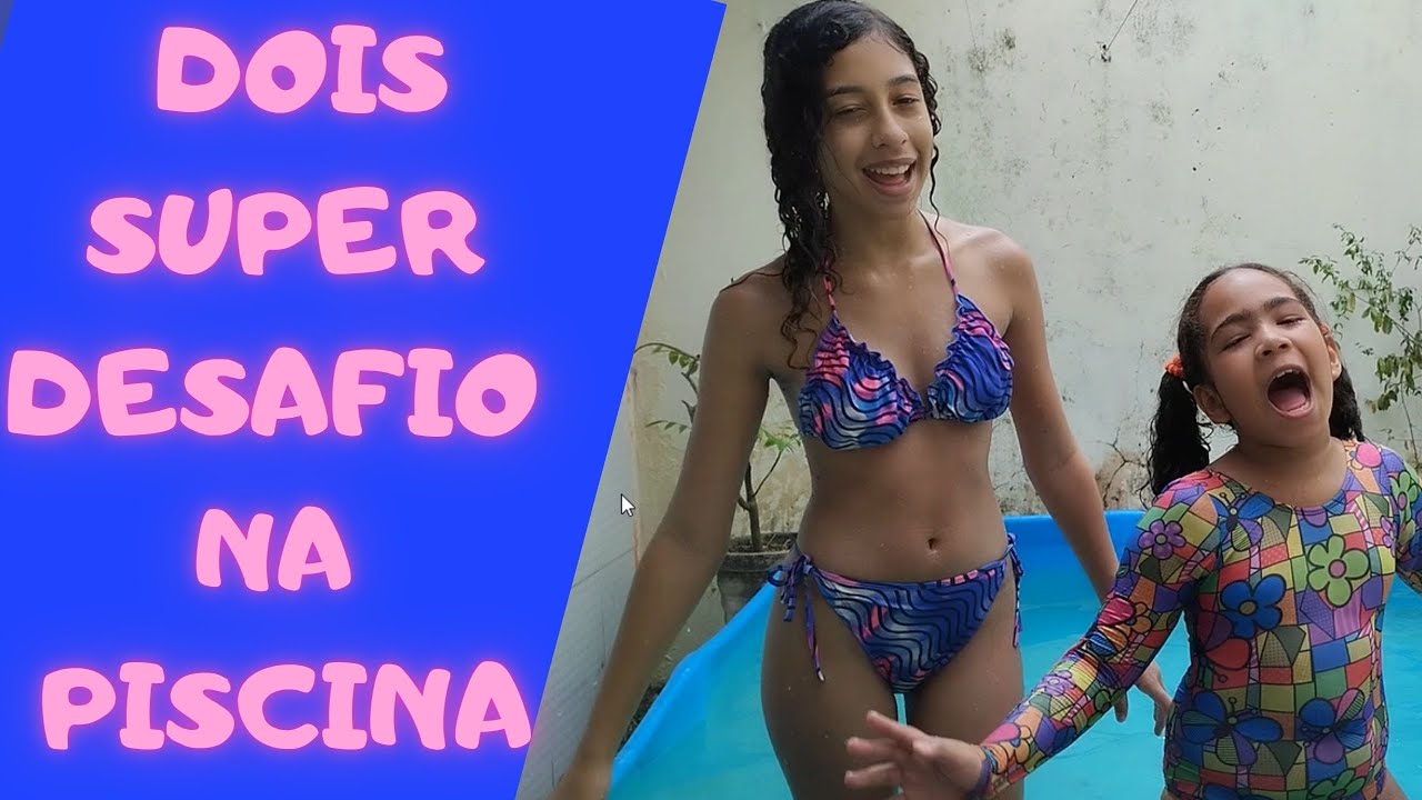 Dois super desafio na piscina | Two super challenges in the pool - YouTube
