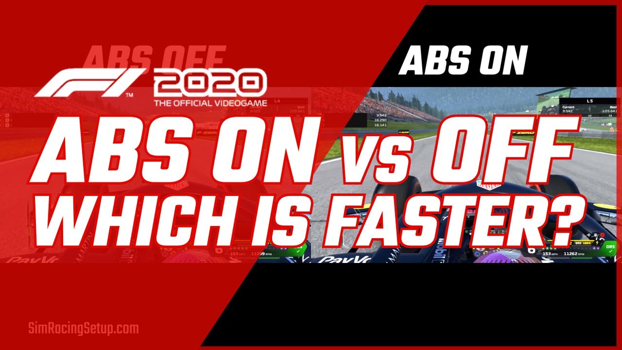 F1 2020 ABS ON vs OFF Comparison - Is ABS turned on faster? - YouTube