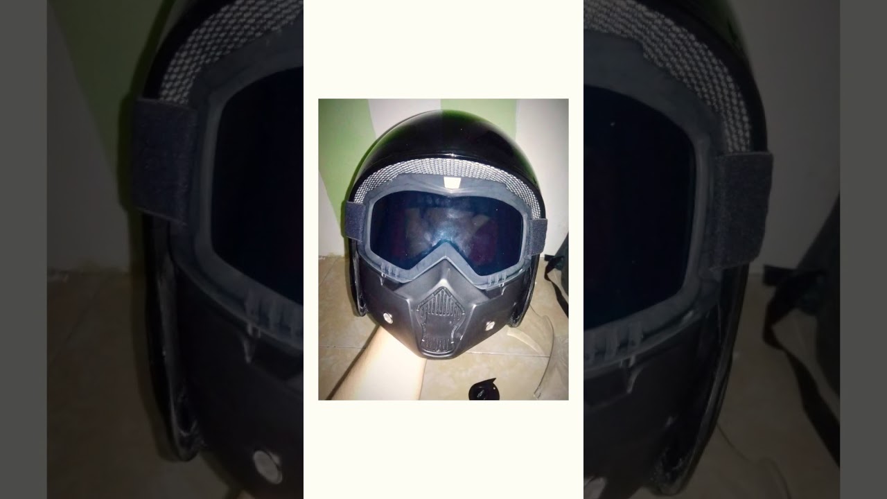 Modifikasi helm Honda Scoopy + goggle mask - YouTube