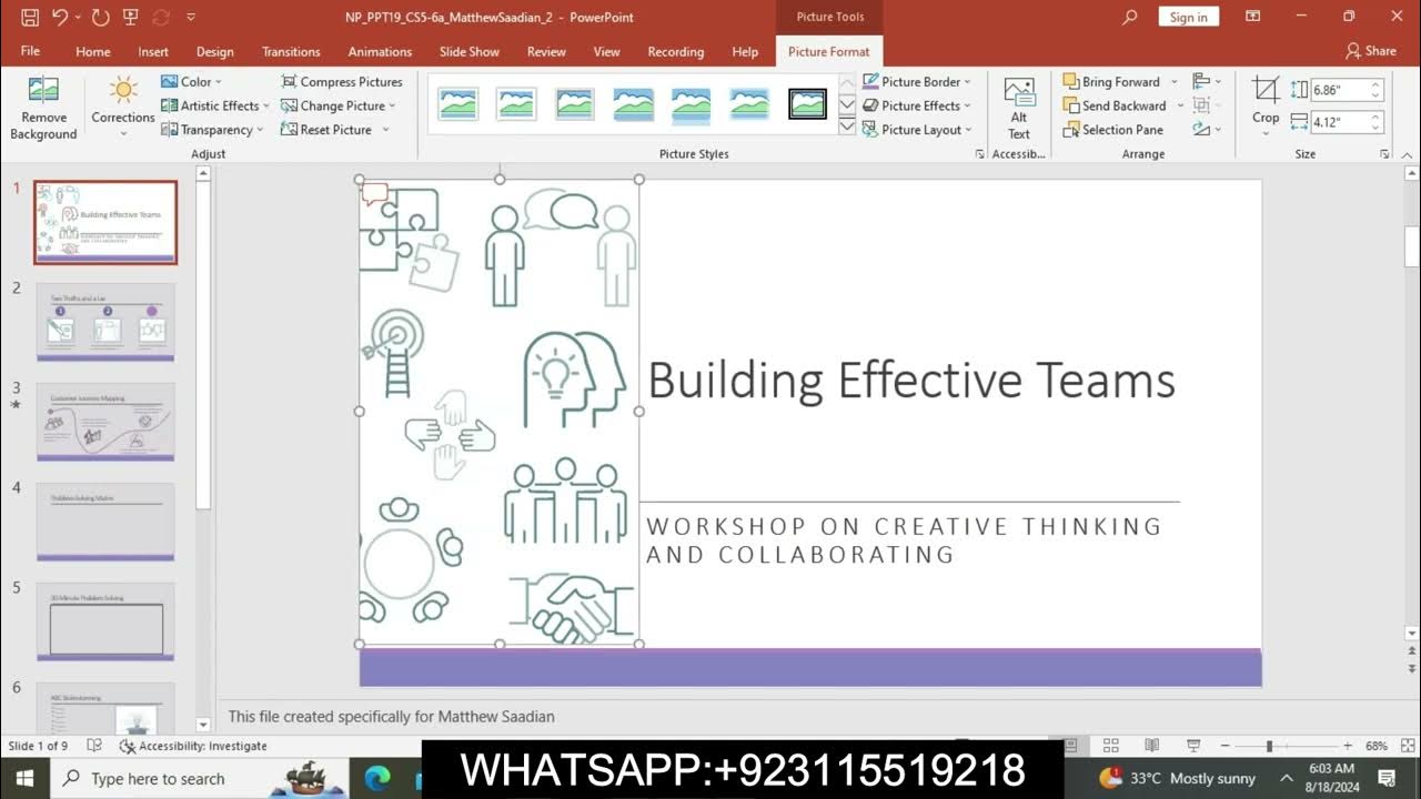 PowerPoint 2019 Modules 5-6 Capstone Project 1a | Omega Diagnostic Workshop | NP_PPT19_CS5-6a ...