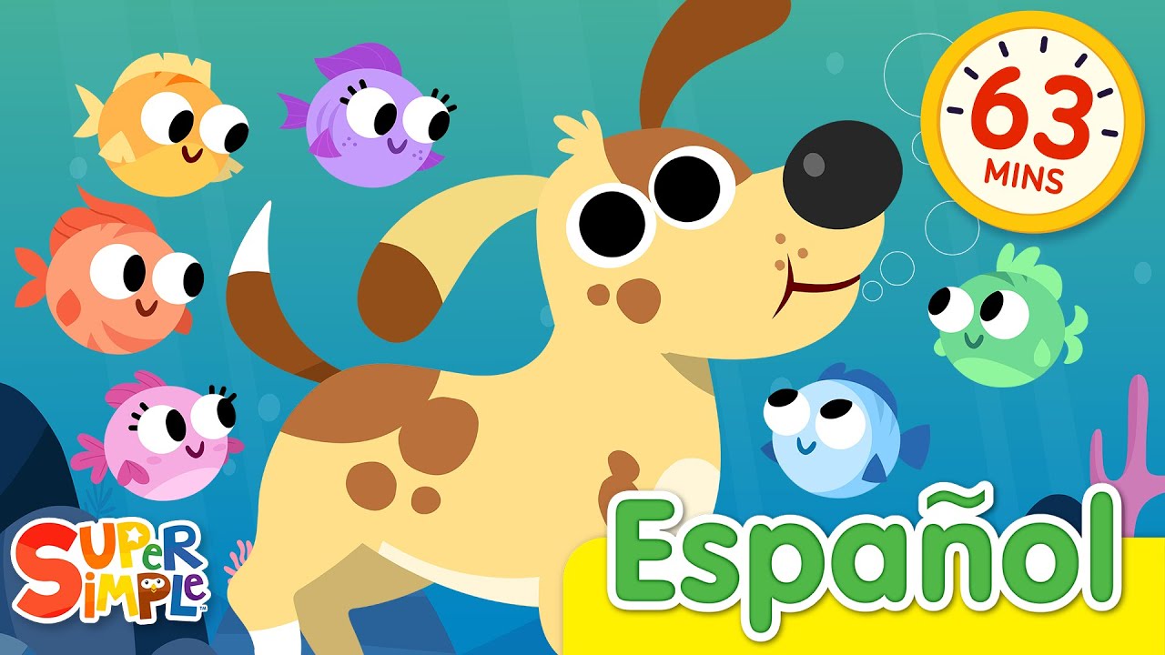 Cinco Perros Y Más | Colección de Canciones Infantiles | Super Simple Español - YouTube