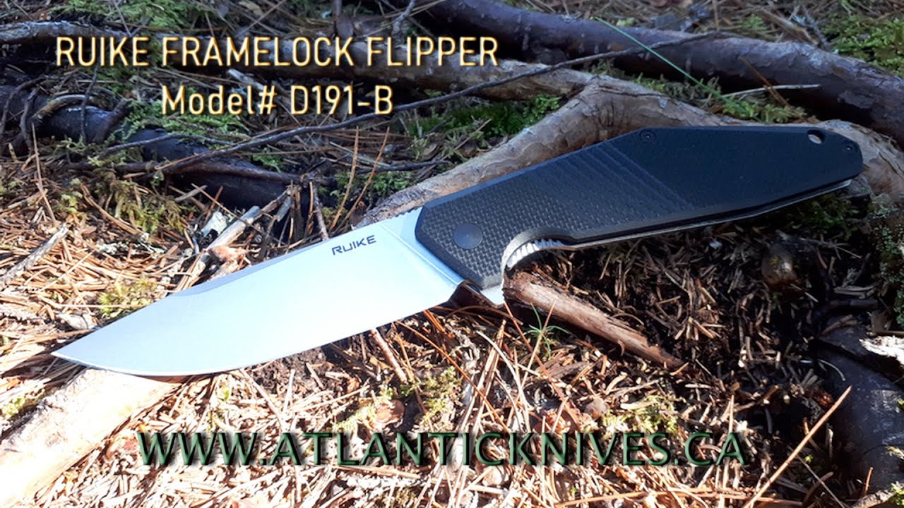 Ruike Framelock Flipper Knife Review - Model# D191-B - YouTube