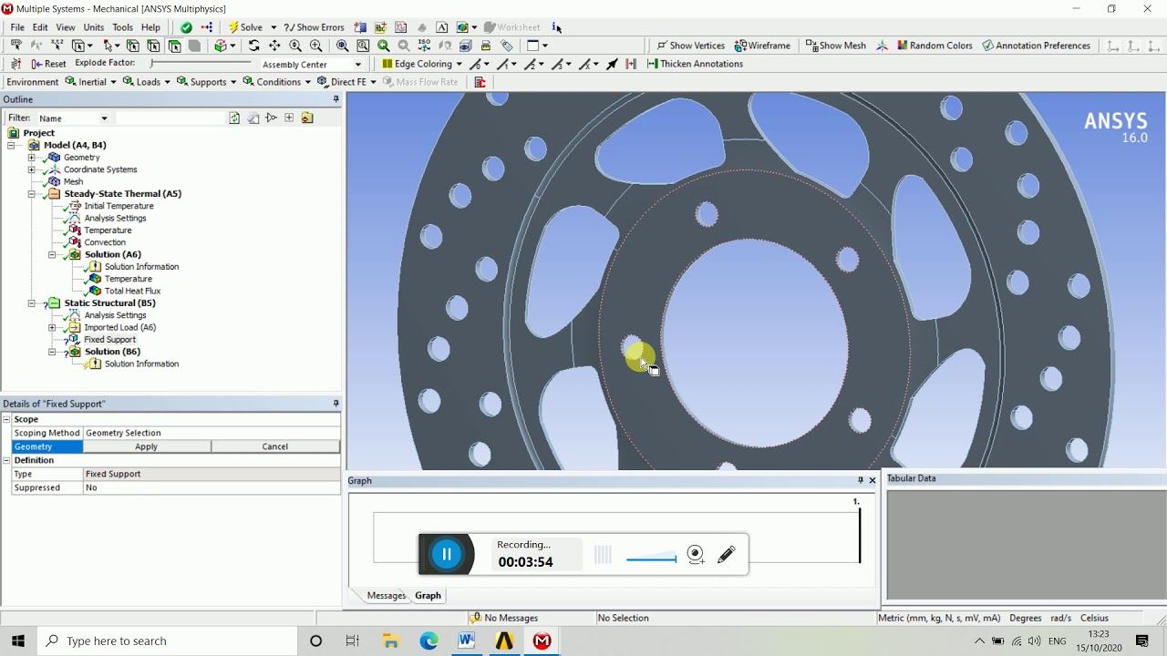 Analysis of brake disc - YouTube