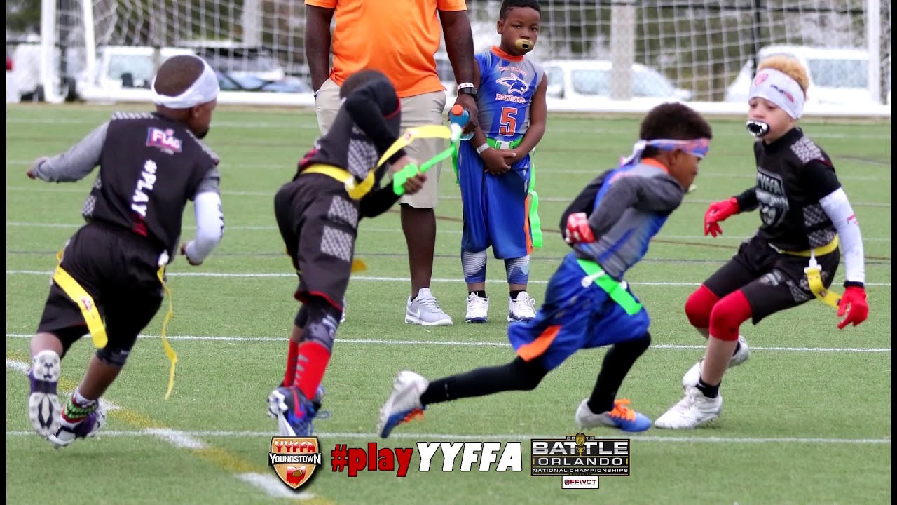 Jordan Hines YYFFA 6u Flag Football Highlights - YouTube
