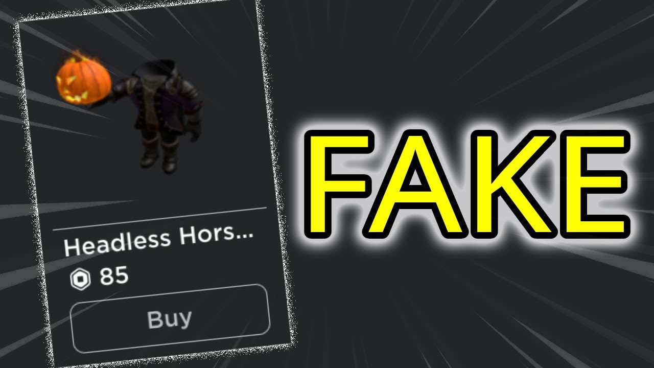 Roblox Free Headless SCAM - YouTube