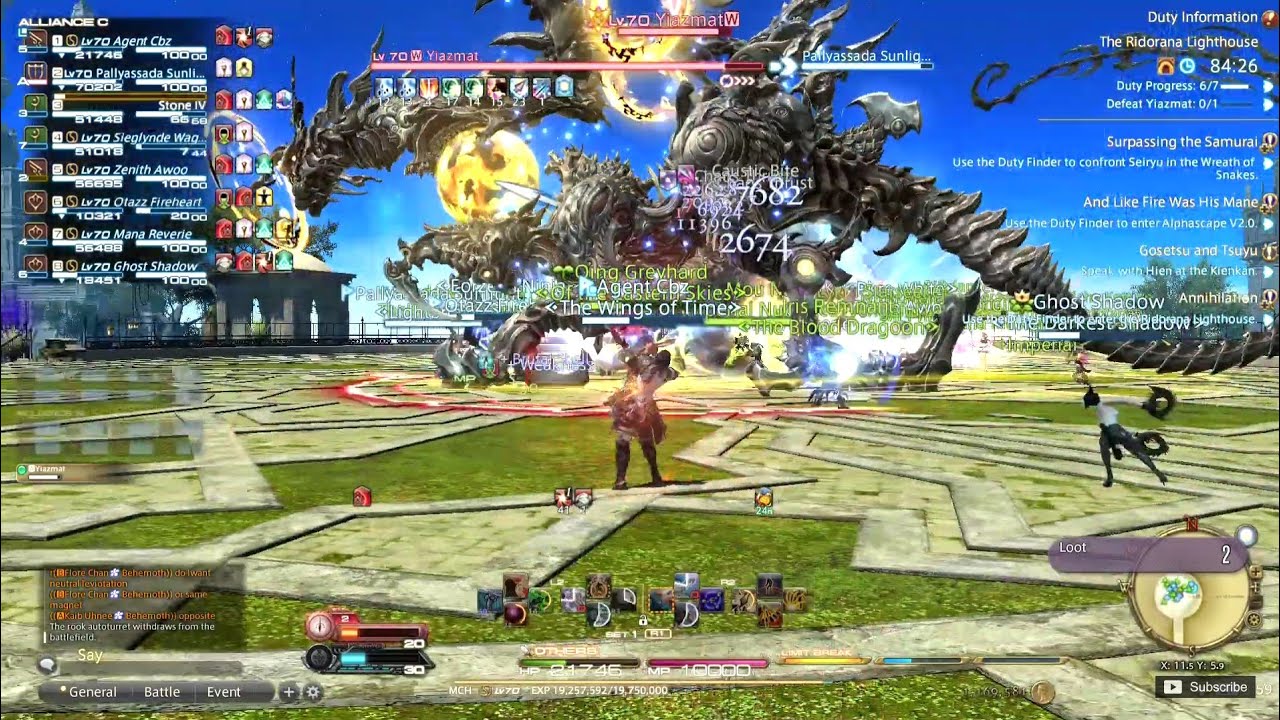 FFXIV Stormblood | Yiazmat Boss Fight - The Ridorana Lighthouse - YouTube